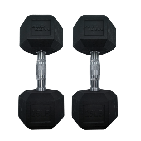 Par de mancuernas hexagonales 25 libras Wod Pro,Par de mancuernas ...